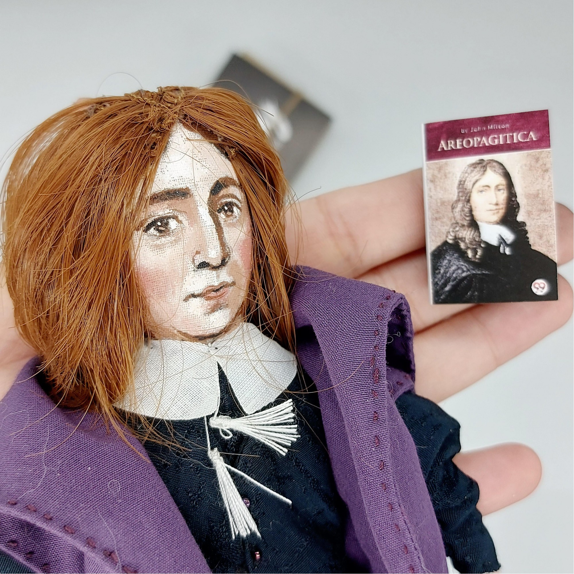 John Milton figurine, famous English poet, author poem Paradise Lost ...