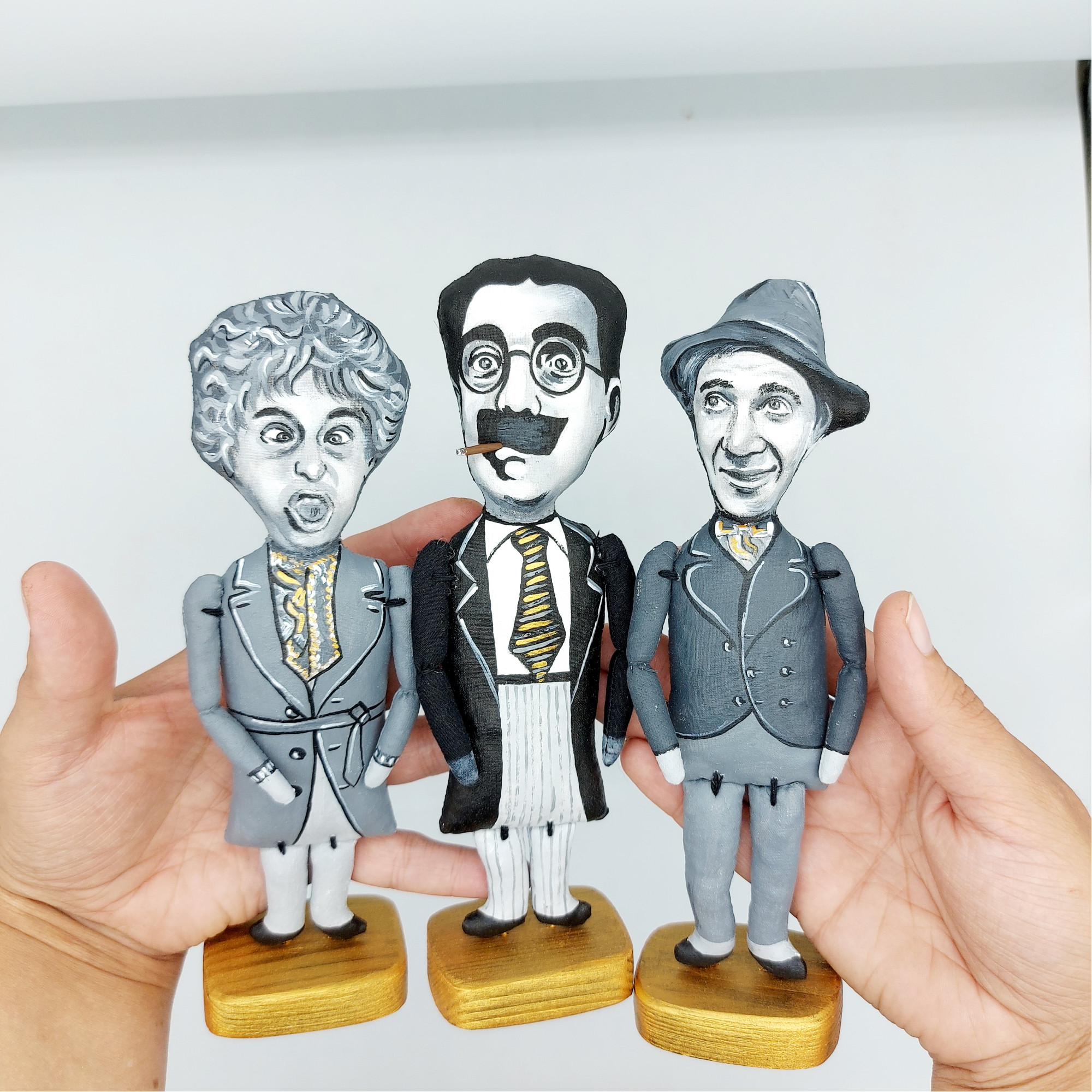 Set The Marx Brothers handmade collectible figures