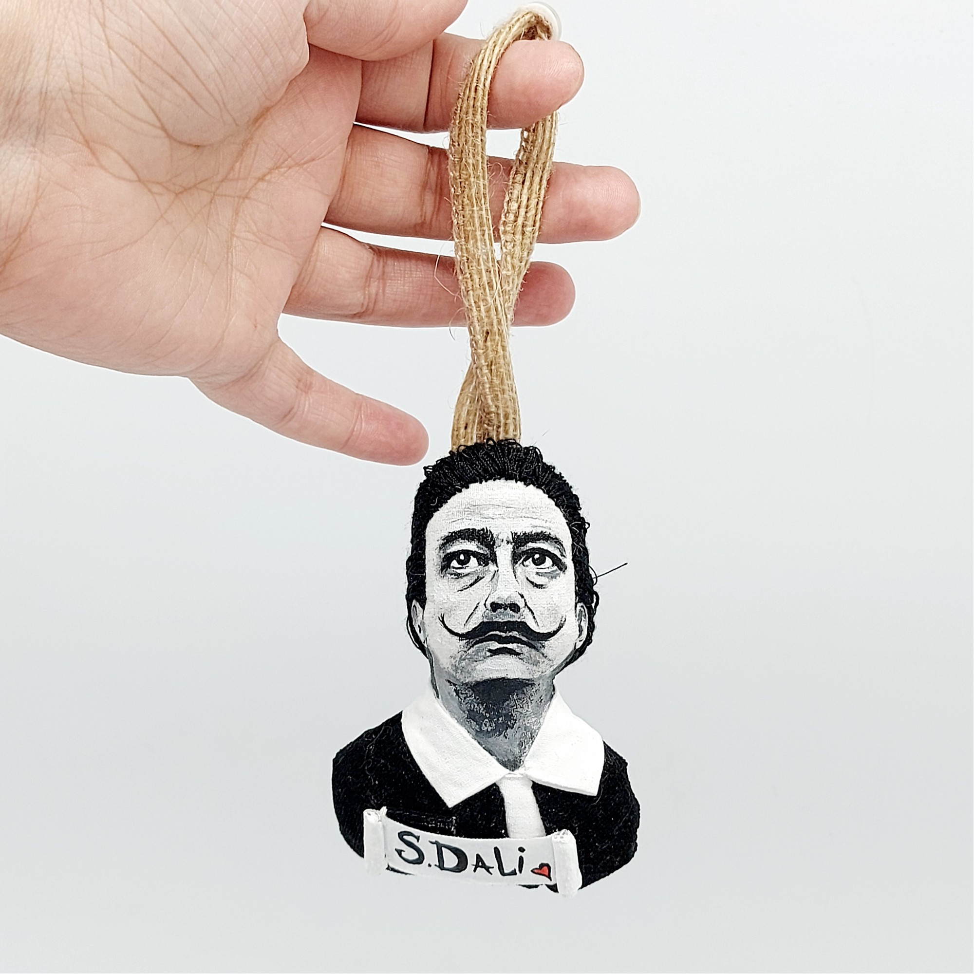 Salvador Dali Christmas tree toy ornament hand painted - Art teacher gift!