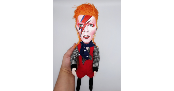 David Bowie handmade musician doll