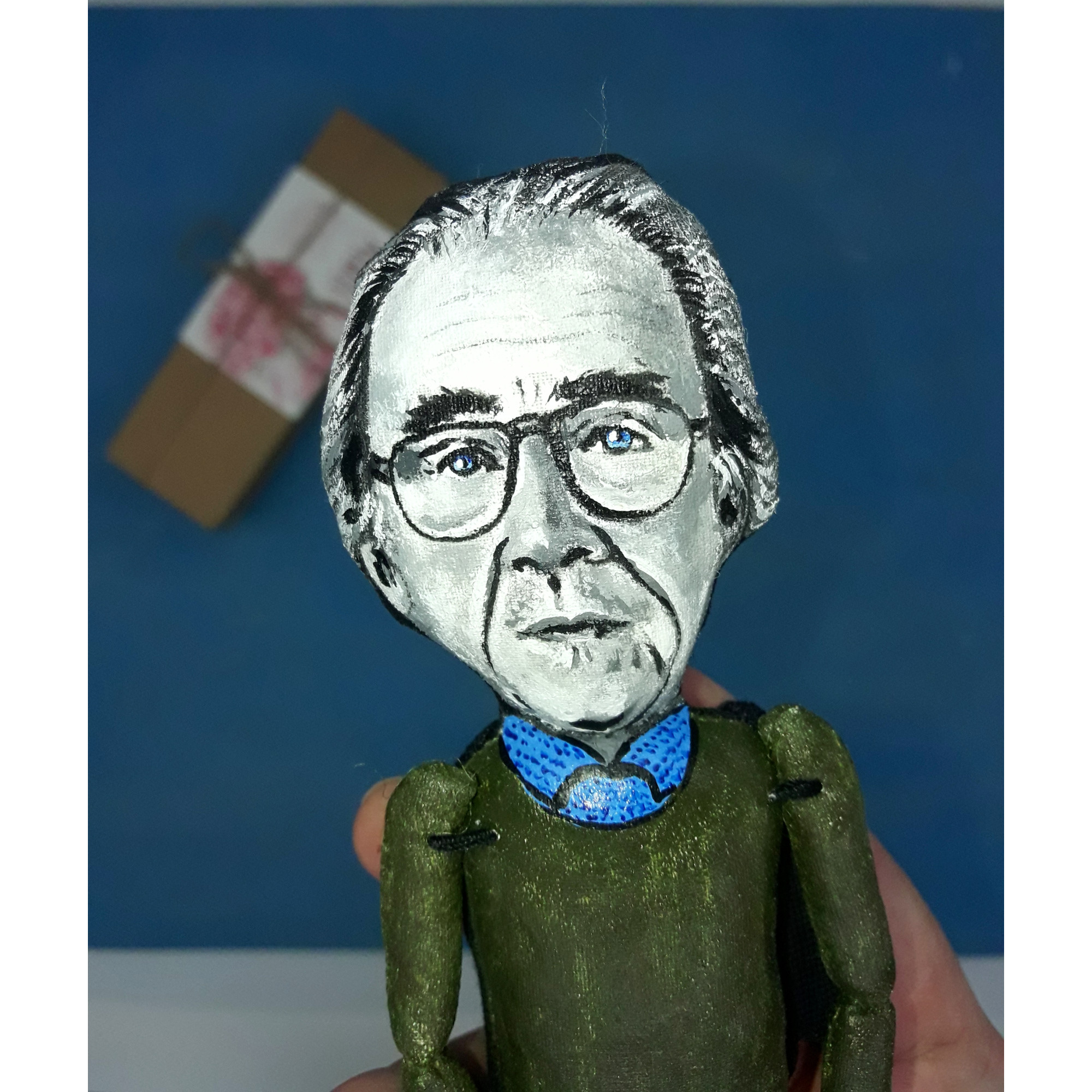 Jean Baudrillard figurine French sociologist, philosopher, cultural ...