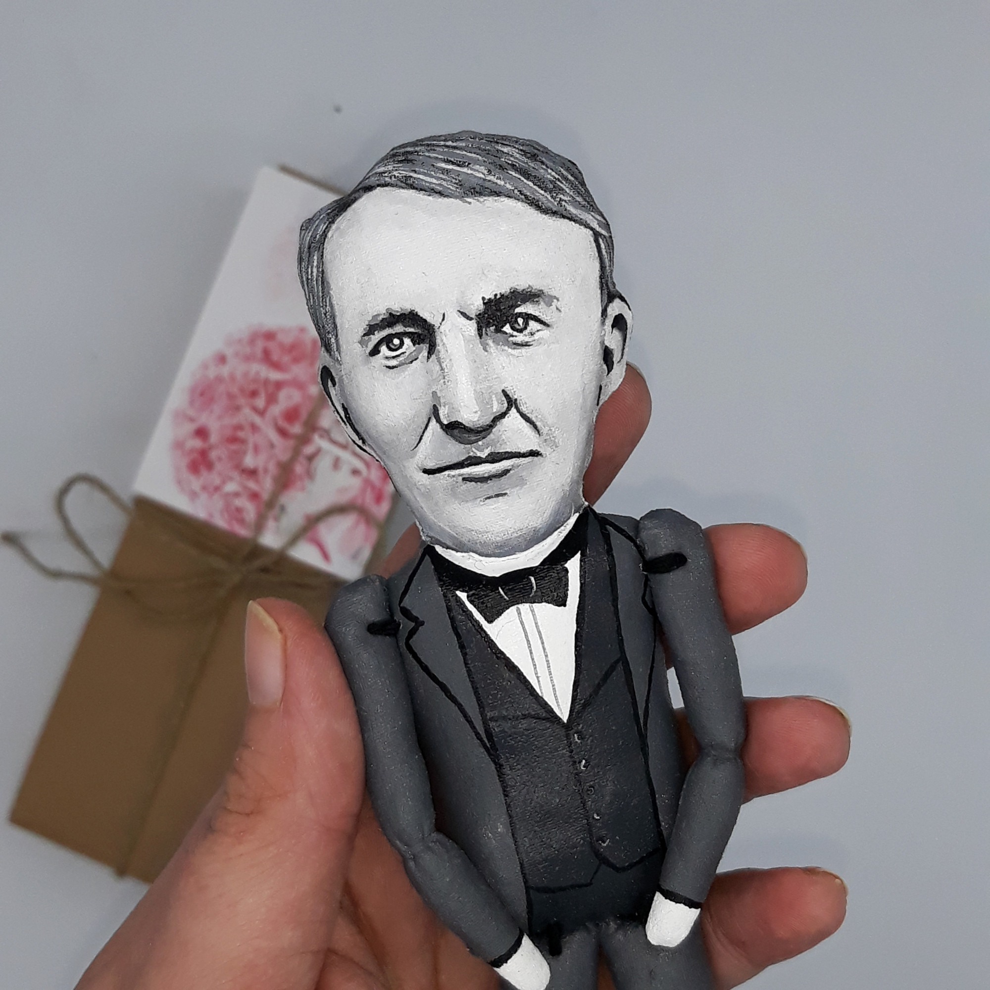 Thomas Edison famous American Inventor figurine, Science Teacher Gift ...