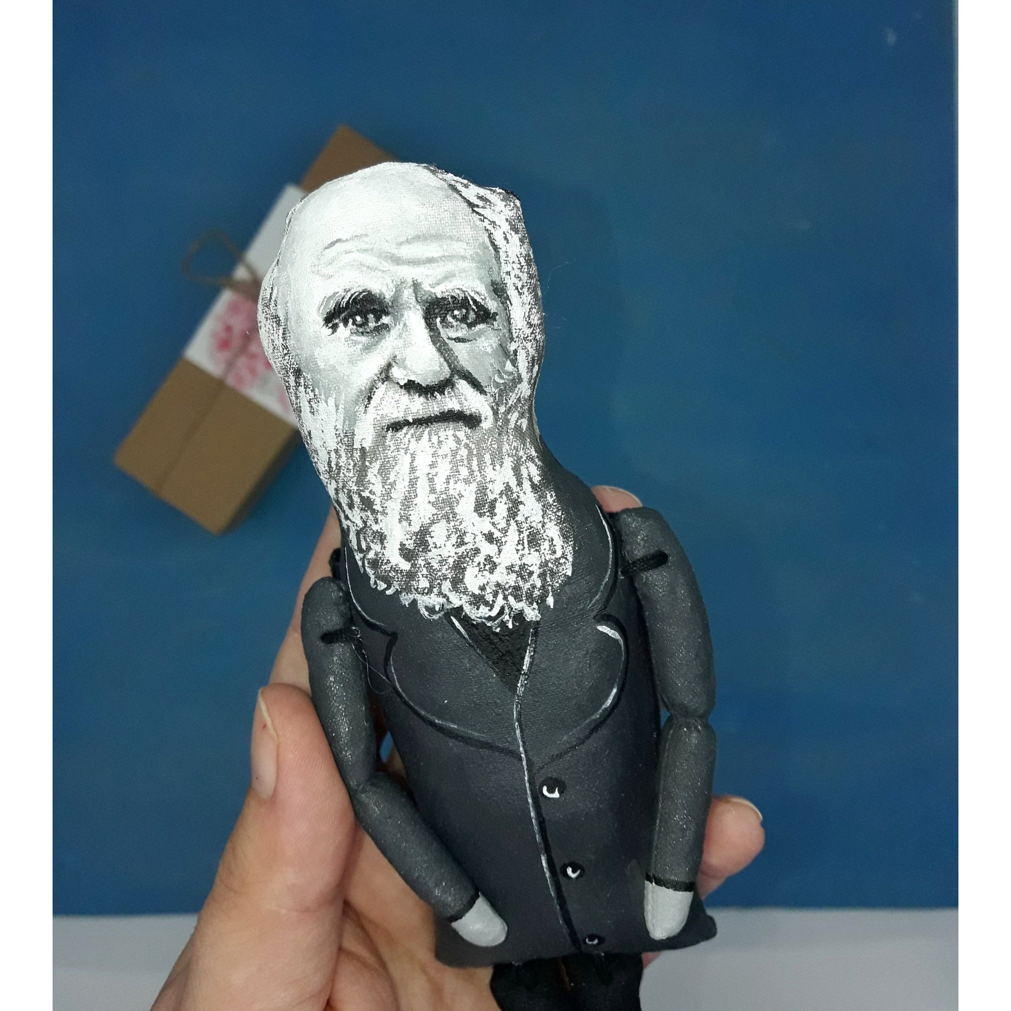 Charles Darwin figurine, English naturalist, geologist and biologist ...